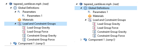 Defining Load Groups and Constraint Groups