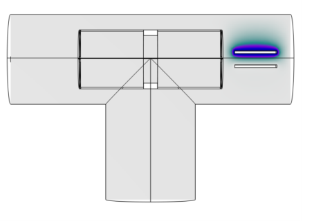 Neutralization of a Proton Beam Through a Charge Exchange Cell