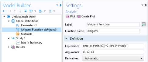 Uncertainty Quantification of the Ishigami Function