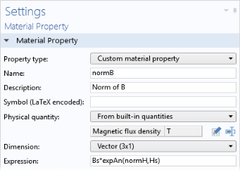 COMSOL 6.2 - Material Property (Auxiliary Definitions)