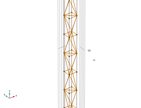 COMSOL 6.2 - Buckling Analysis of a Truss Tower