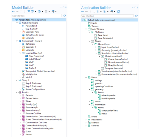 COMSOL 6.3 - The Application Builder and the Model Builder