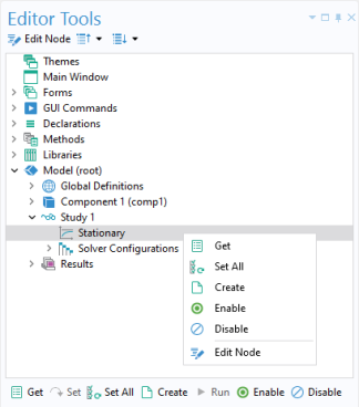COMSOL 6.3 - Editor Tools in the Method Editor