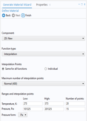 COMSOL 6.3 - Generate Material