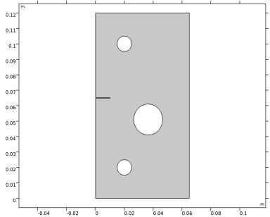 COMSOL 6.3 - Brittle Fracture of a Holed Plate