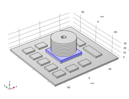 COMSOL 6.3 - Disk-Stack Heat Sink