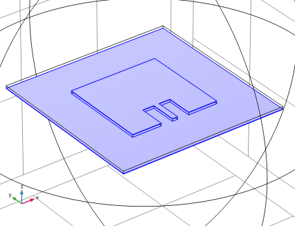 COMSOL 6.3 - FEM–BEM Coupling of a Microstrip Patch Antenna