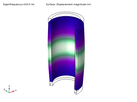 COMSOL 6.3 - Eigenfrequency Analysis of a Free Cylinder