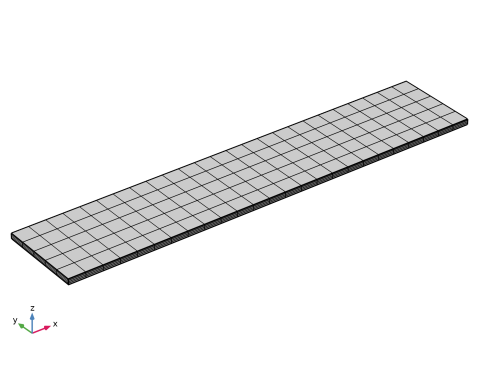 COMSOL 6.3 - Fundamental Eigenfrequency of a Rotating Blade