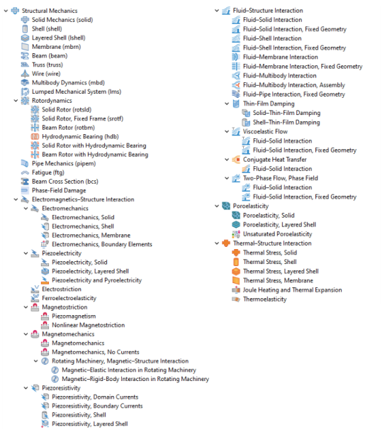 COMSOL 6.3 - The Structural Mechanics Module Physics Interfaces