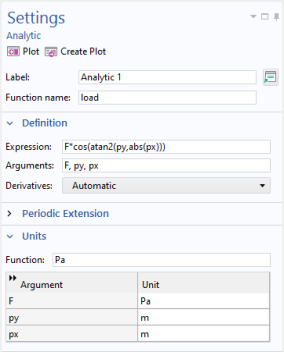 COMSOL 6.3 - Definitions - Functions and Selections