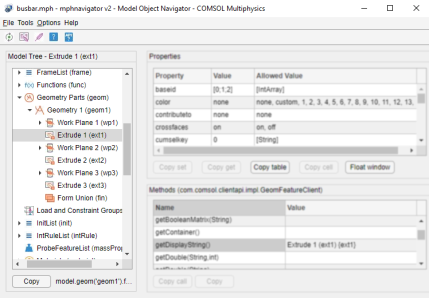 COMSOL 6.4 - Navigating the Model Object Using a GUI
