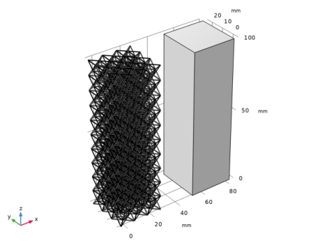 COMSOL 6.4 - Micromechanical Model of an Octet-Truss Lattice Cell